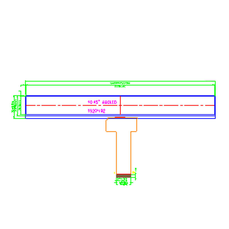 1920*192 Pixls Bar Type Oled Display 10.45 Inch AMOLED Screen Rigid ...